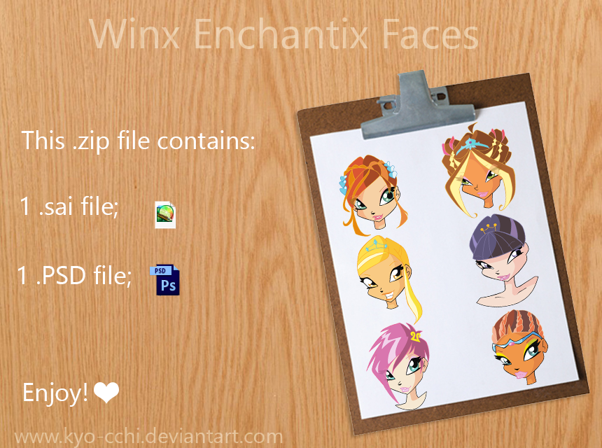 [BASE] #15 Winx Enchantix Faces by Kyo-Cchi on DeviantArt