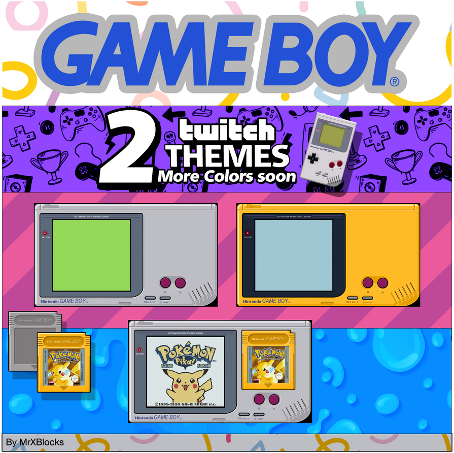 Gameboy twitch overlay more colors soon. by MASTERQ2 on DeviantArt