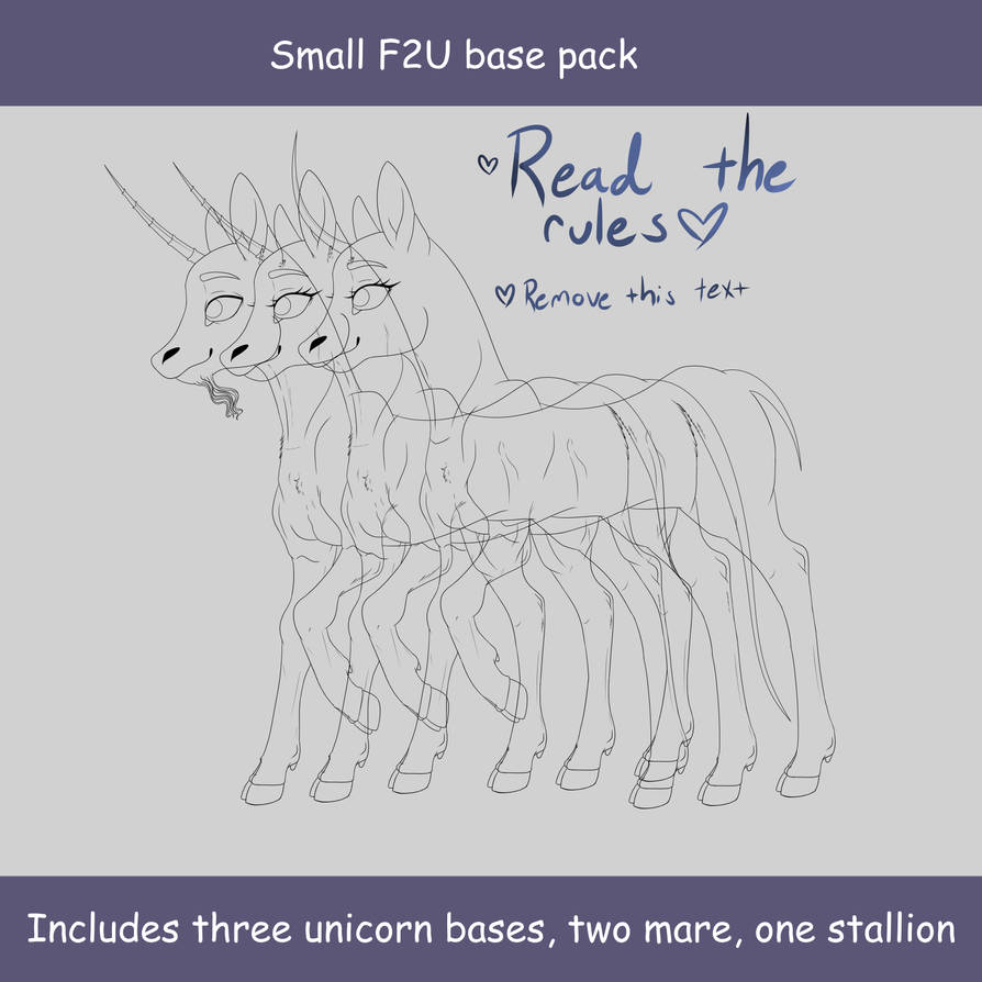 Unicorn bases F2U by CranberryCakeArt on DeviantArt