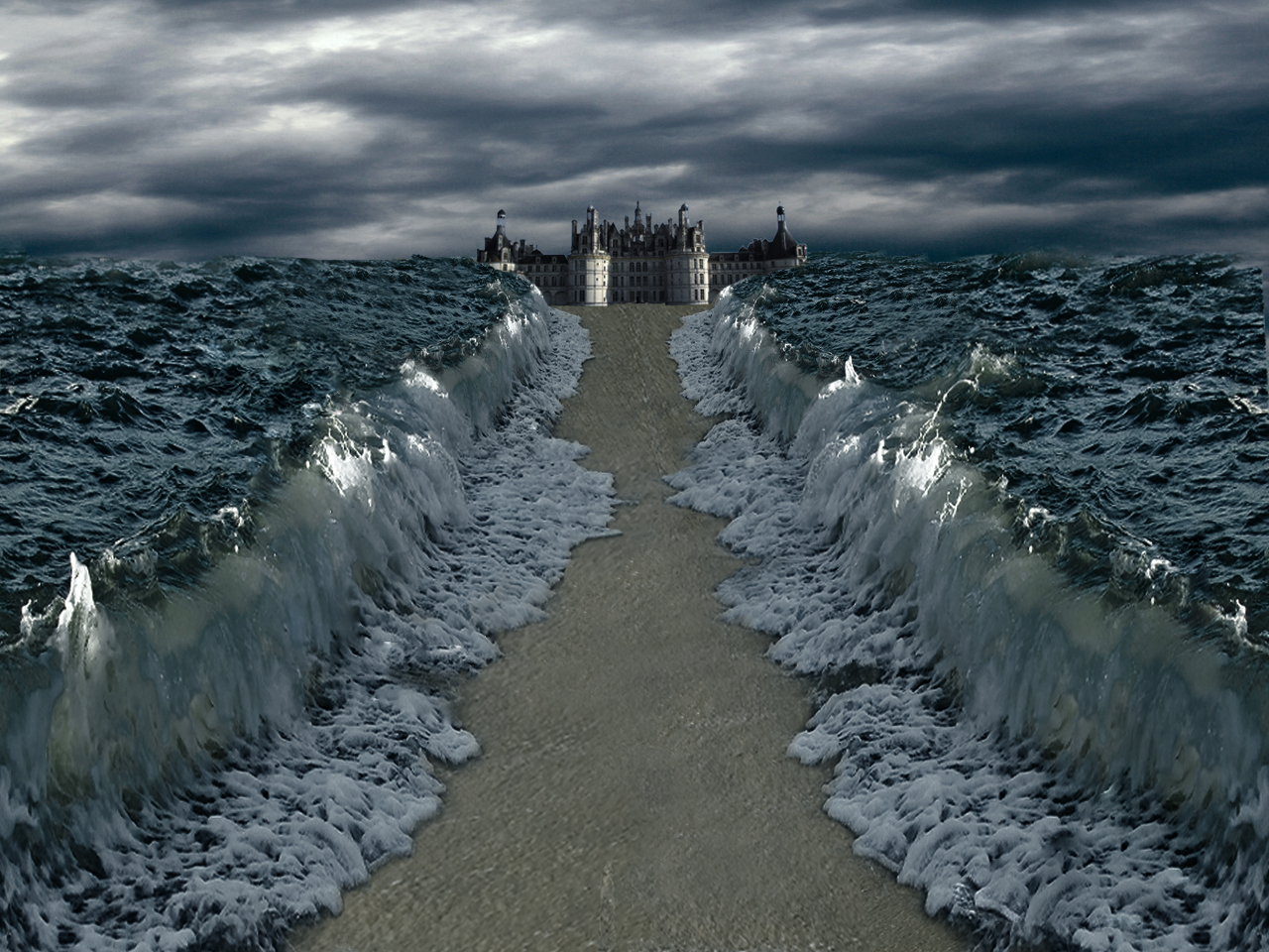 Parting the sea by Aconyte-Stock on DeviantArt