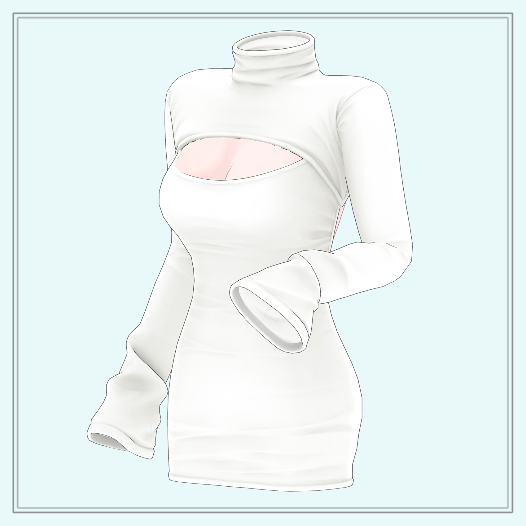 TurtleNeck Keyhole Dress (Shader Editable) by 3DLyn on DeviantArt TurtleNeck Keyhole Dress (Shader Editable) by 3DLyn on DeviantArt