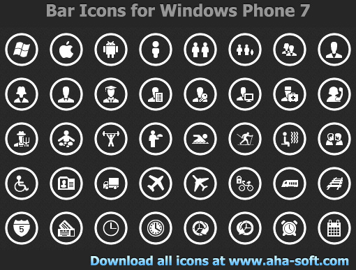 Map Windows Phone 7 Icons