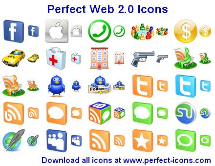 Perfect Web 2.0 Icons by Iconoman on DeviantArt