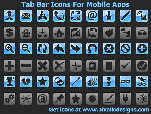 TabBar Icons For Mobile Apps by Iconoman on DeviantArt