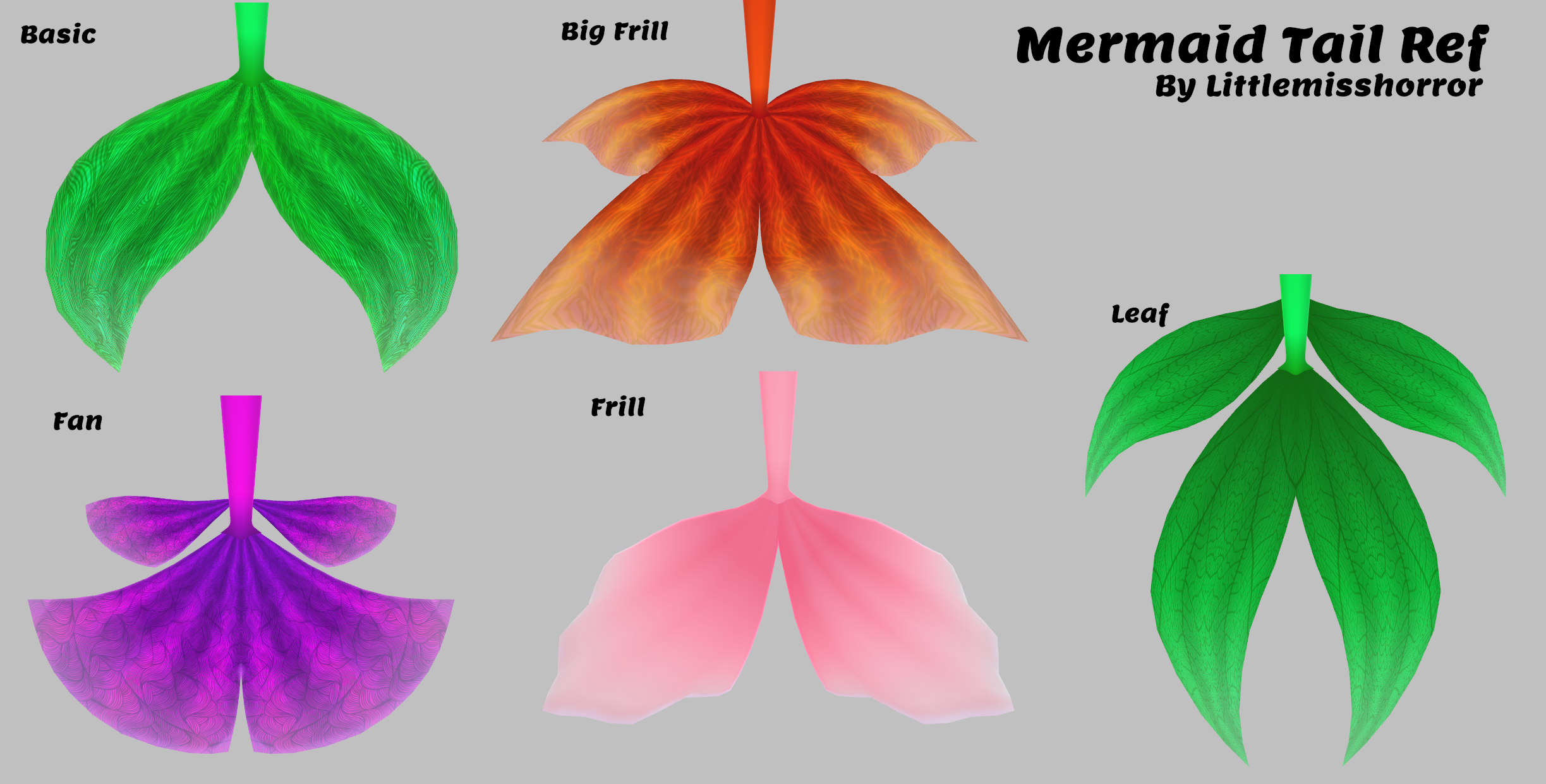 Mermaid Tails - DL by Littlemisshorror on DeviantArt