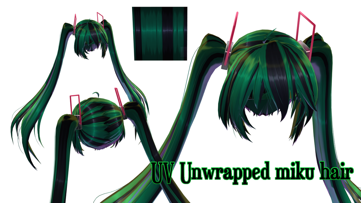 TDA Miku Hair Unwrapped by Littlemisshorror on DeviantArt