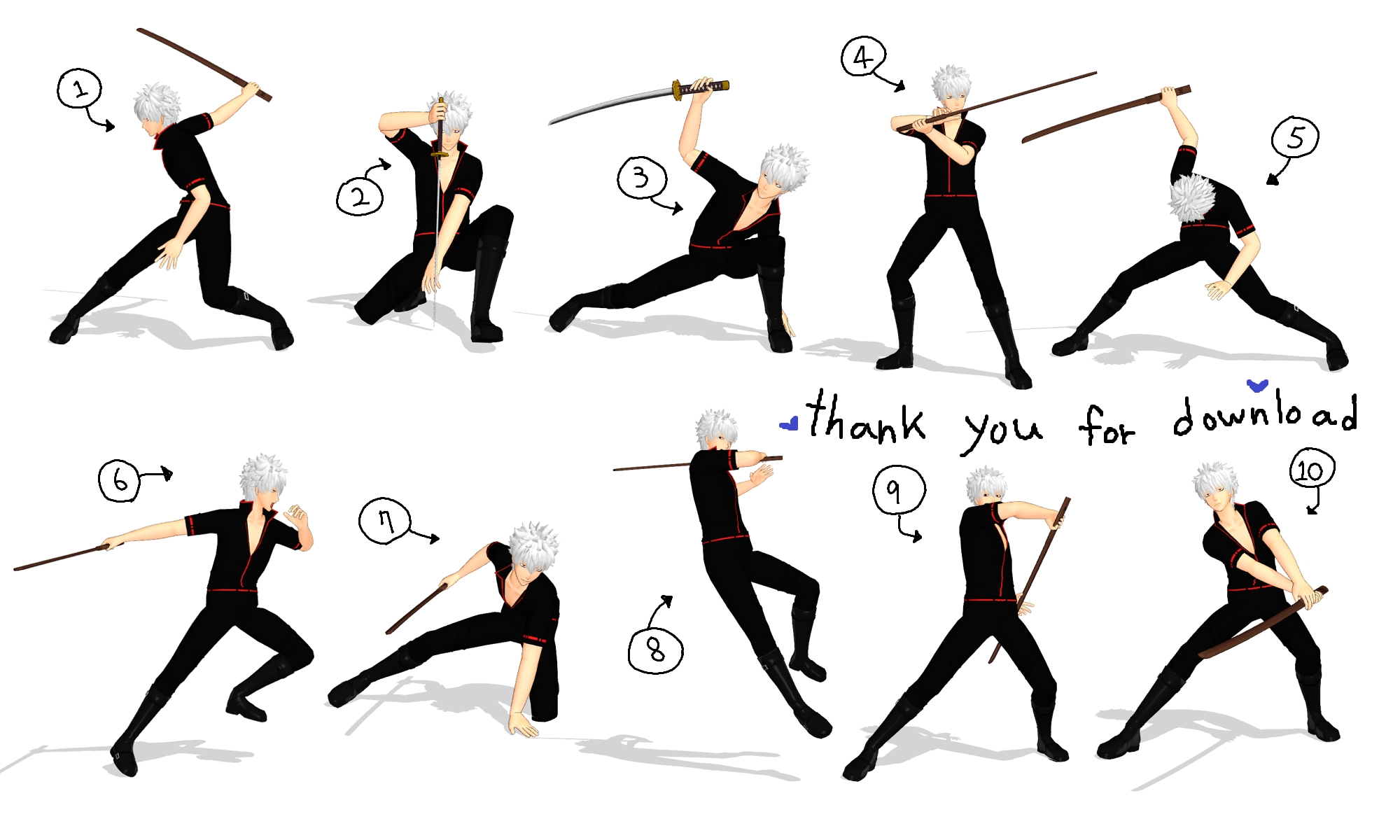 Pose Sword DL by wagdodat321 on DeviantArt