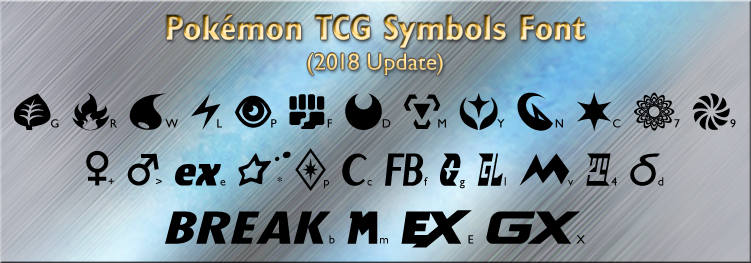 Pokemon TCG Symbols Font by icycatelf on DeviantArt