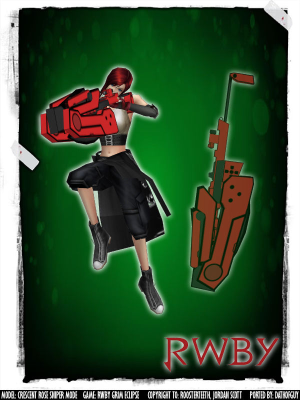 RWBY Crescent Rose - Sniper mode by DatKofGuy on DeviantArt