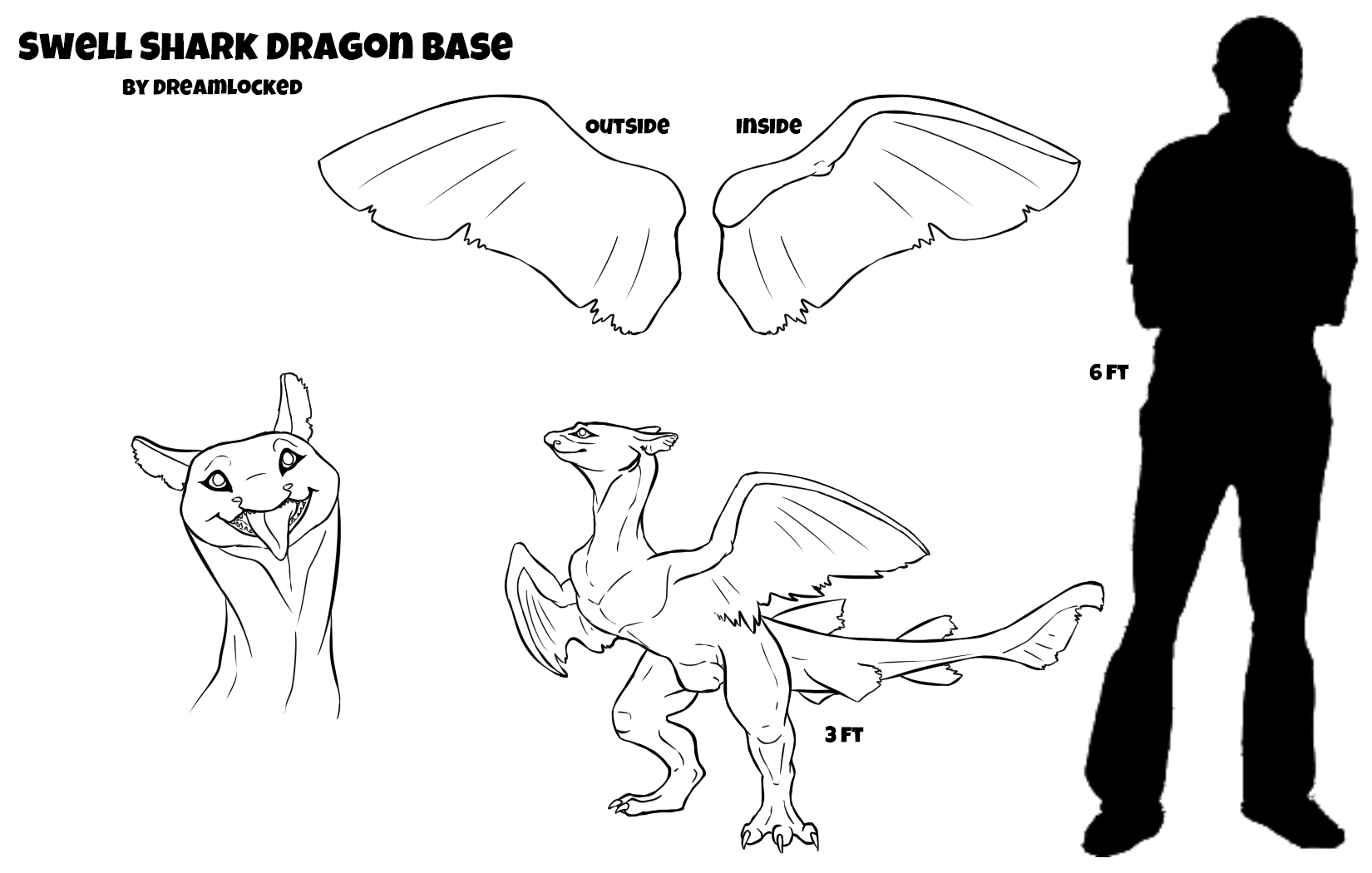 Swell Shark Dragon Template by Dreamlocked on DeviantArt