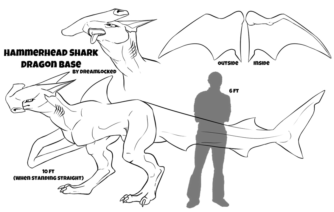 Hammerhead Shark Dragon Template by Dreamlocked on DeviantArt