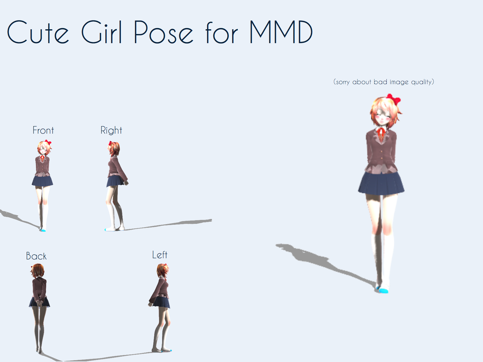 Cute Girl Pose for MMD by Celestia-Brown on DeviantArt