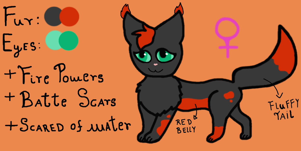 Ember Reference Sheet by DiamondCatOC on DeviantArt