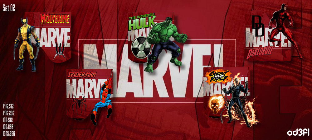 Marvel Set 02 by od3f1 on DeviantArt