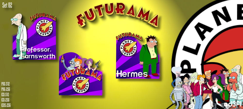 Futurama Set 02 by od3f1 on DeviantArt