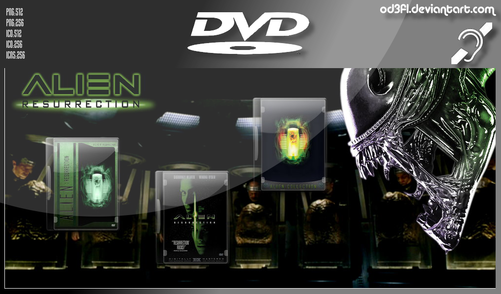 DVD - 1997 - Alien Resurrection by od3f1 on DeviantArt