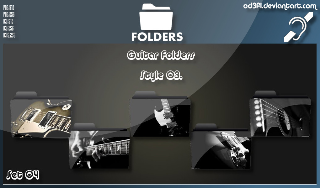 Guitar Folders - Style 03 Set 04 by od3f1 on DeviantArt