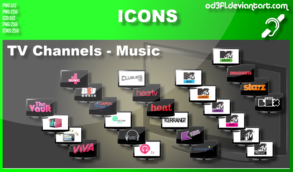 TV Channel Icons - Music by od3f1 on DeviantArt