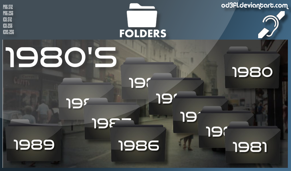 Years Folders - 1980s by od3f1 on DeviantArt