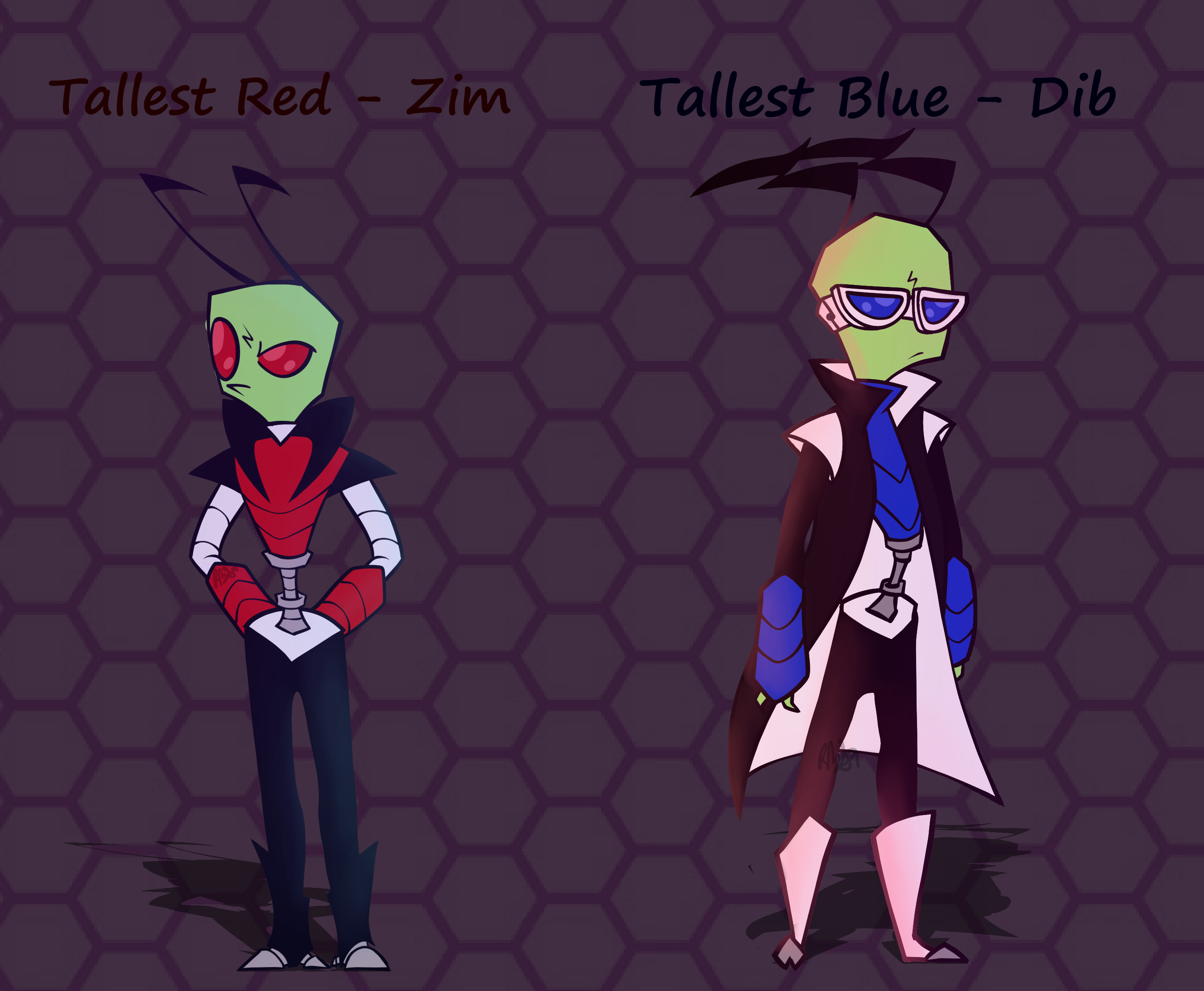 Tallest Zim and Dib by RaneNay on DeviantArt