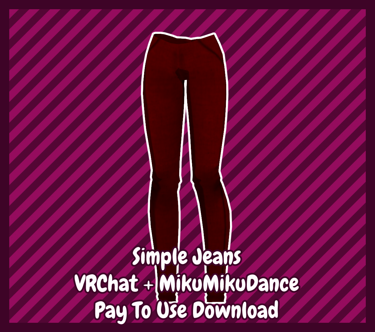 [VRChat + MMD] Simple Female Jeans [+ P2U DL] by Astria-MMD-DLs on ...