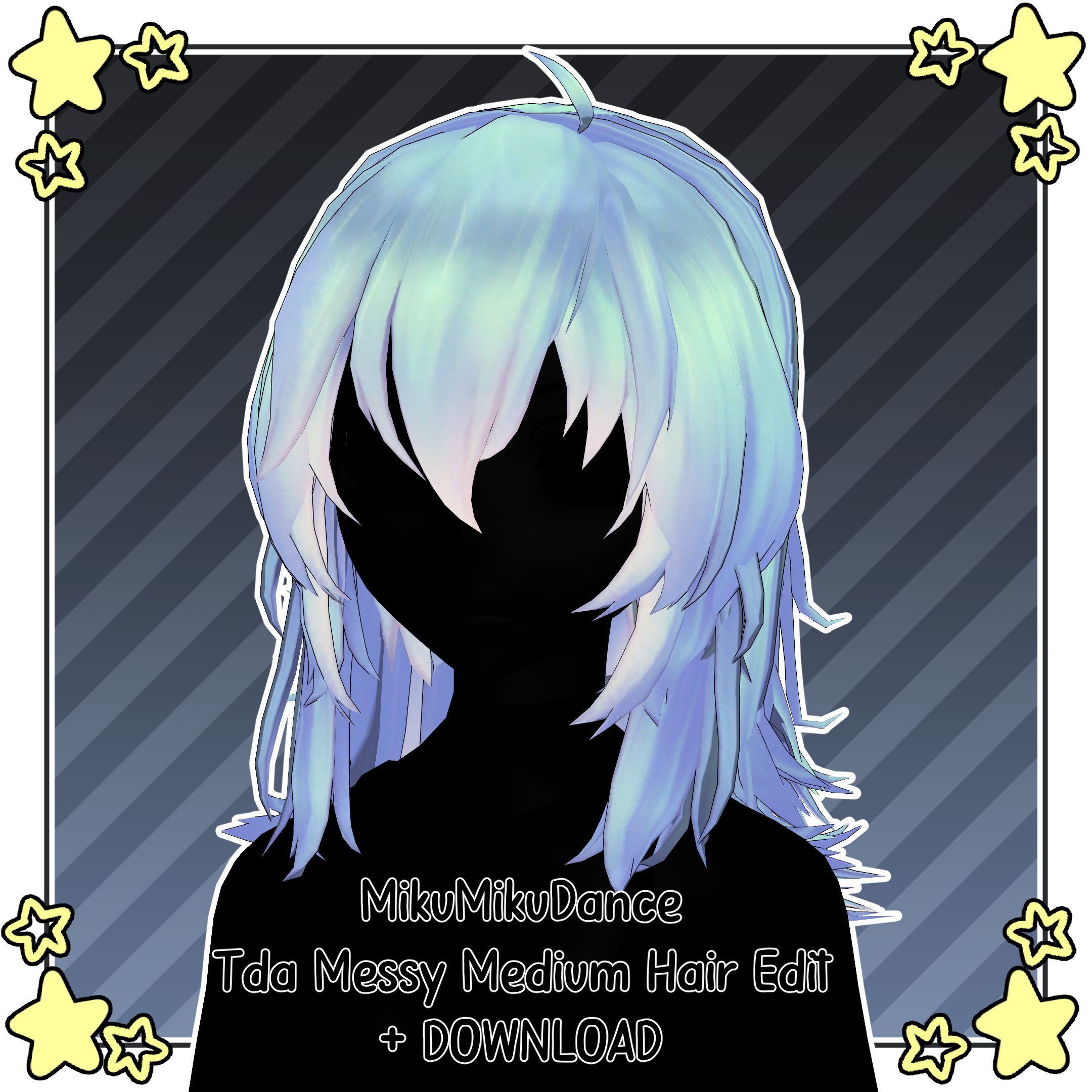 [ mmd x dl ] Tda Messy Medium Hair by EllieSeren on DeviantArt