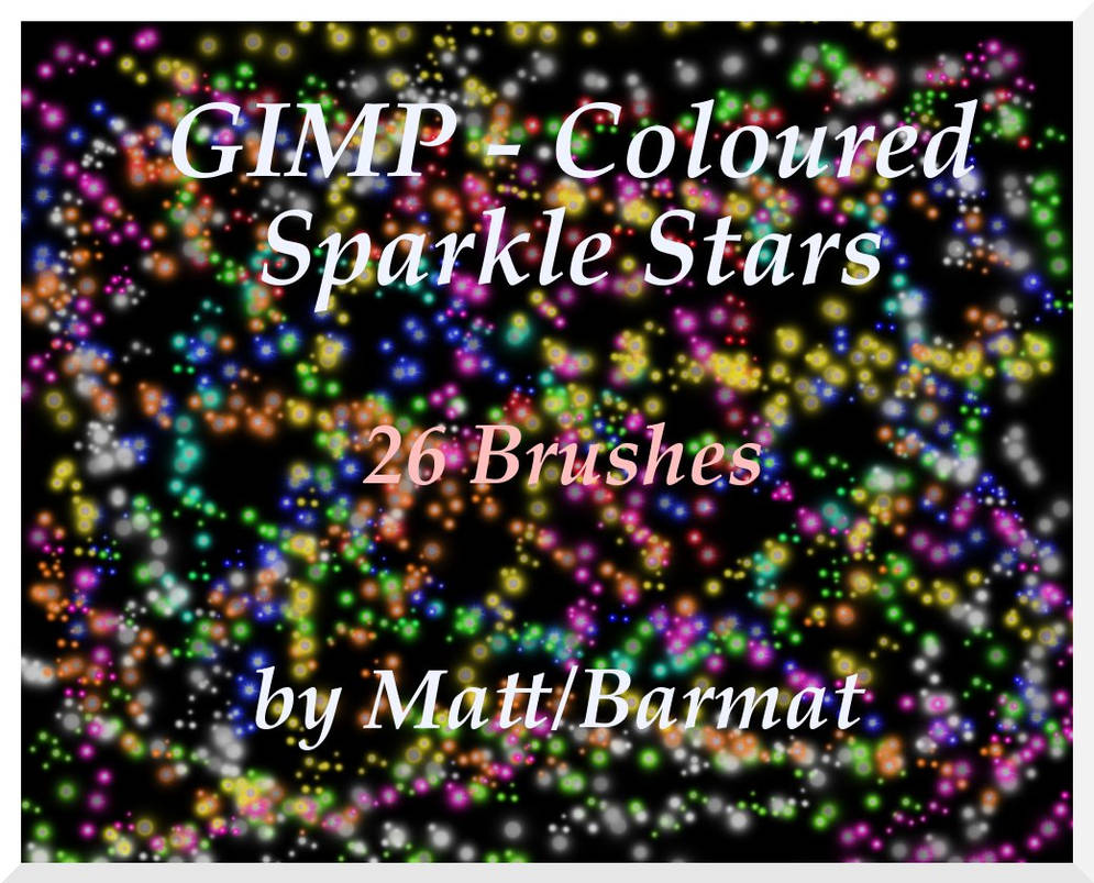 GIMP Coloured Sparkle Stars by barmat on DeviantArt