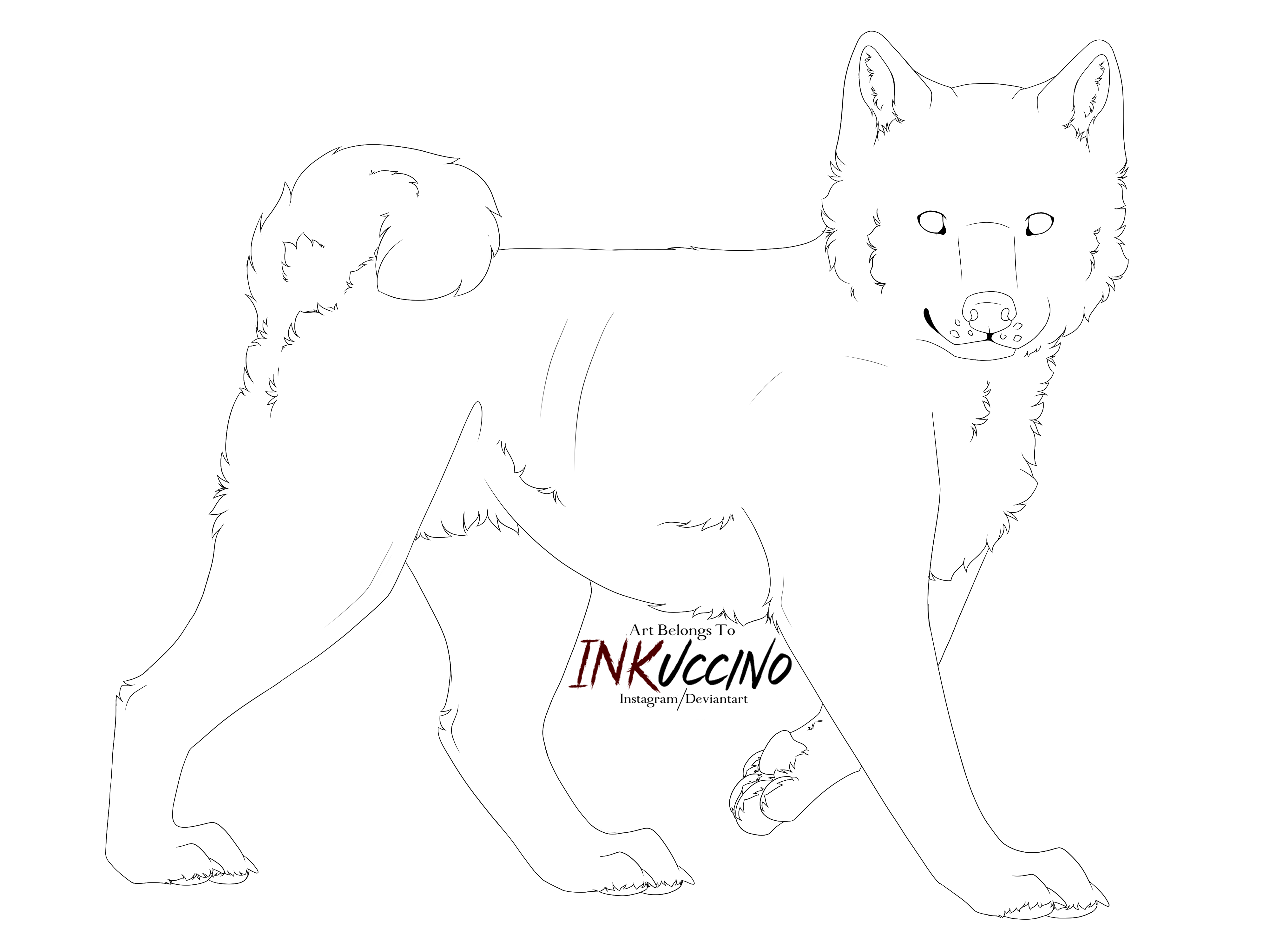 Dog Base by Inkuccino on DeviantArt