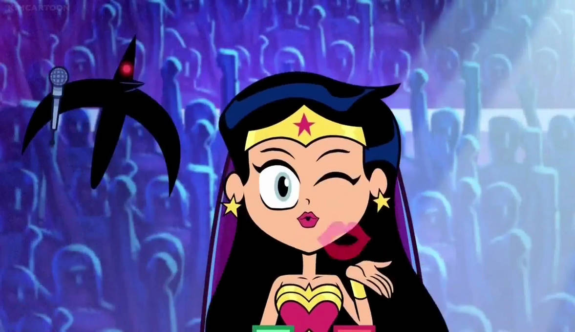 Teen Titans Go Wonder Woman Blow Kiss By Akuma319 On Deviantart