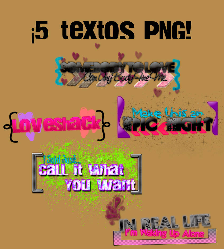 Textos PNG by DannieBerry on DeviantArt