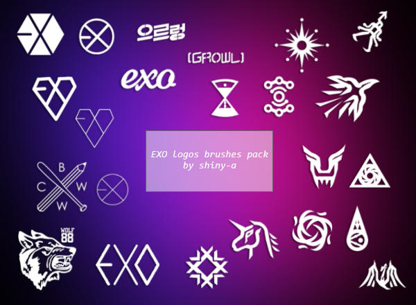 Brushes - EXO logos by shiny-a on DeviantArt