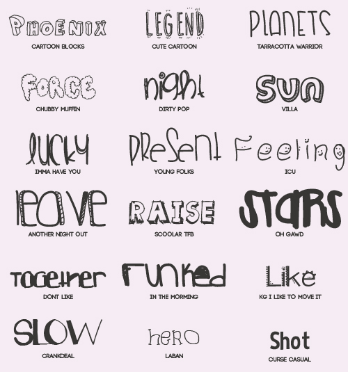Font Pack #4 by shiny-a on DeviantArt