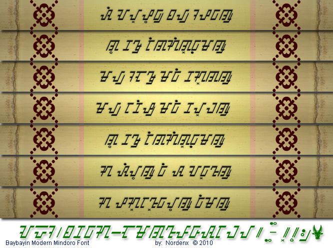 Baybayin Modern Mindoro Font by Nordenx on DeviantArt