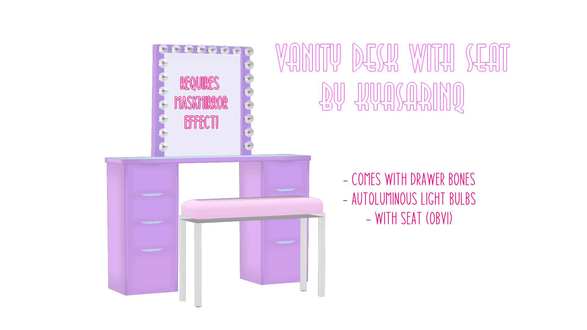 MMD Vanity Mirror DOWNLOAD by KyasarinQ by blacklite-catt on DeviantArt