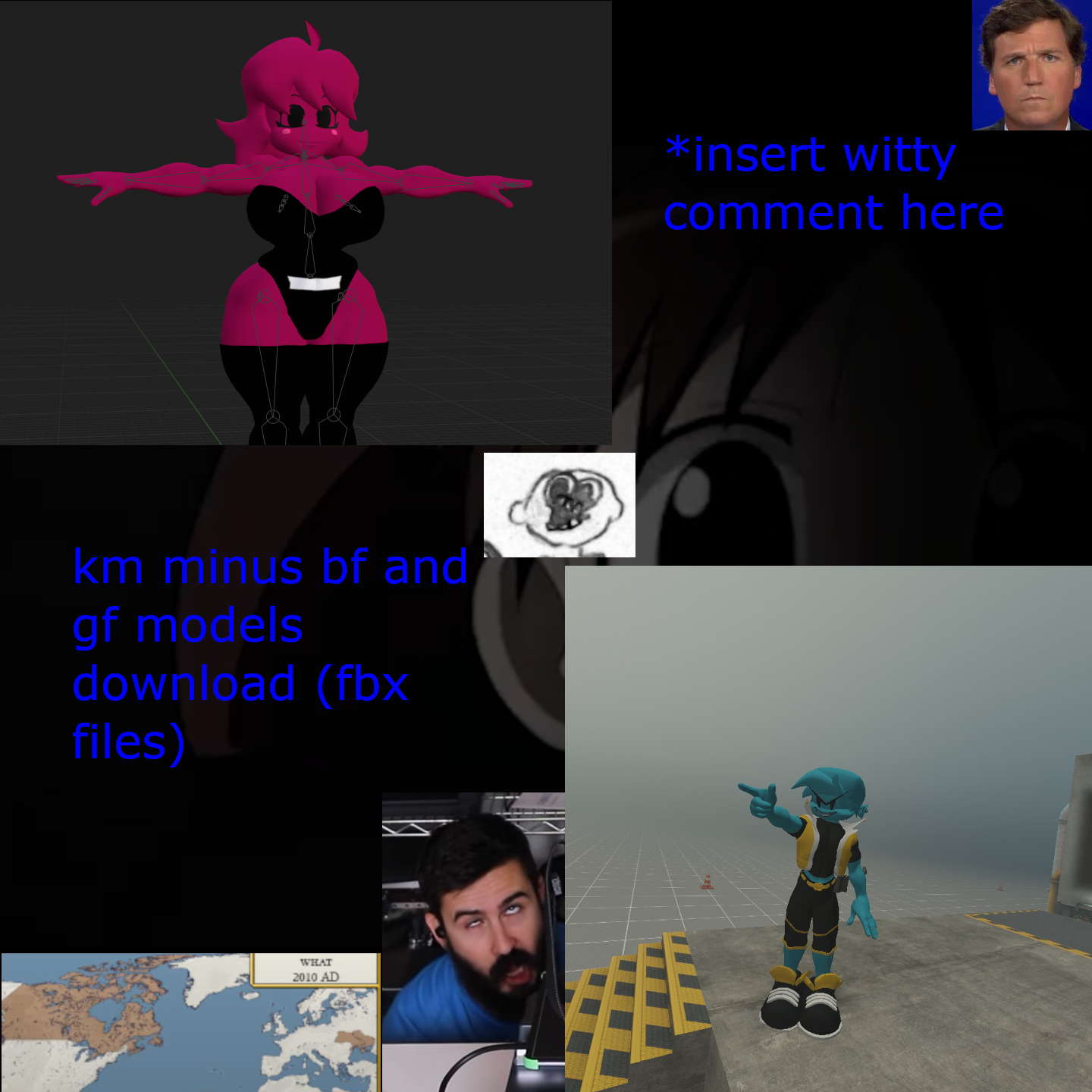 KM FNF Minus Models Download (FBX/Blender) by GodOfWhy on DeviantArt