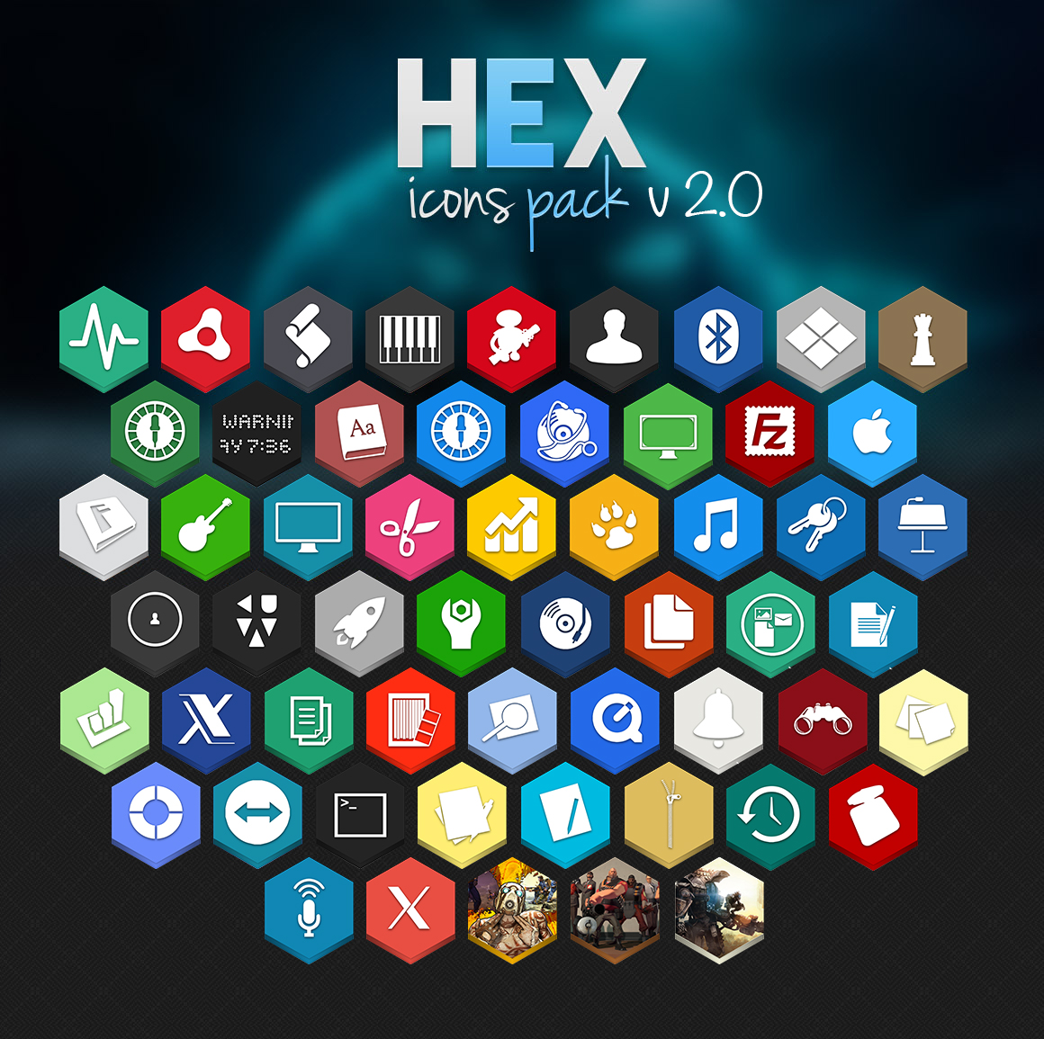 Hex Icons Pack v2.0 by ashleyt123 on DeviantArt