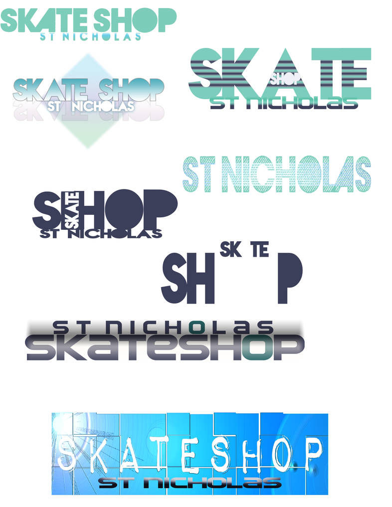 Skateshop Sample Logos by allisonpittler on DeviantArt