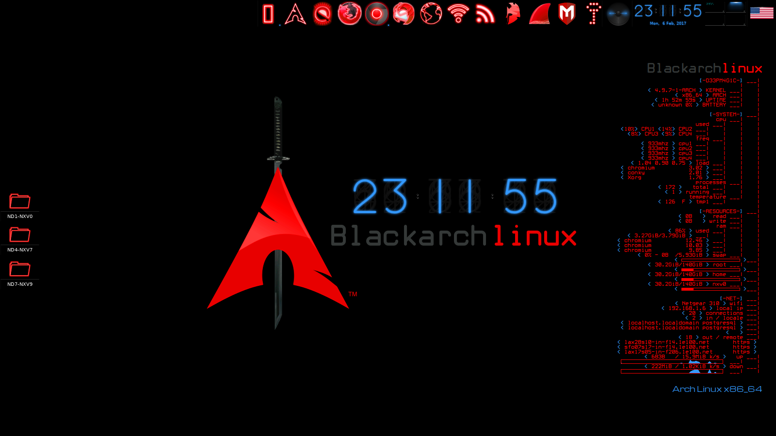 Blackarch linux conky by omni23 on DeviantArt
