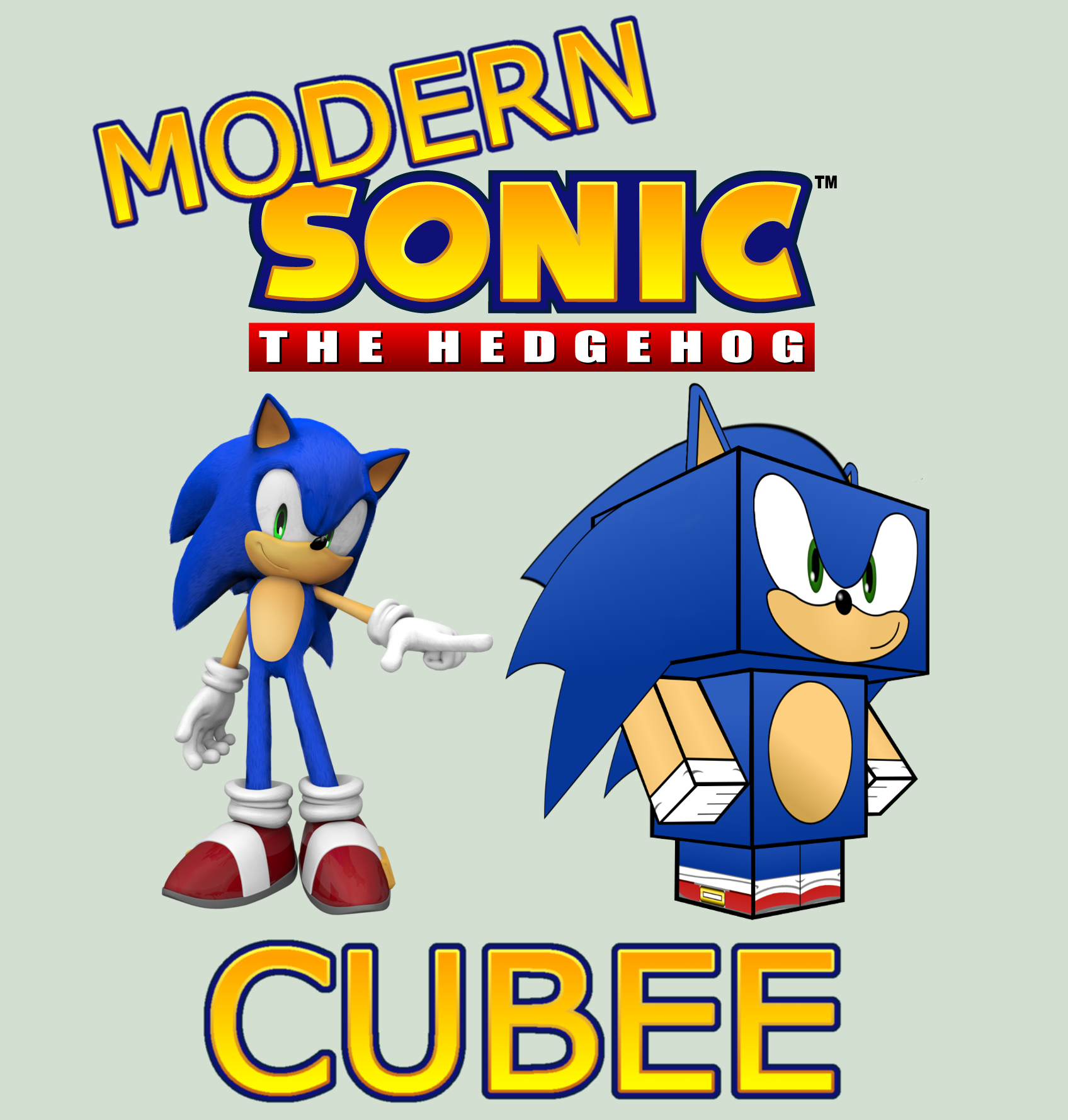 Modern Sonic Cubee by mikeyplater on DeviantArt