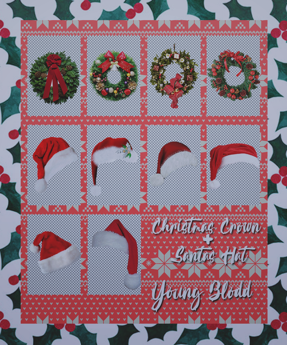 Christmas Crowns + Santa`s Hat by YoungBlodd on DeviantArt