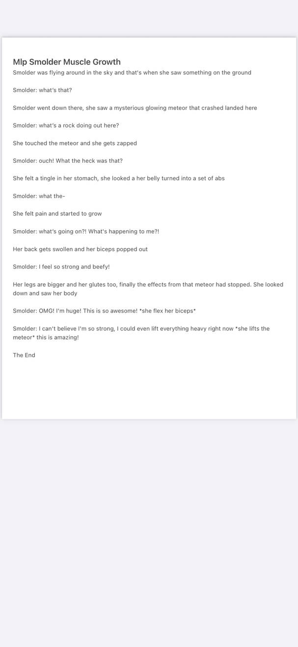 Mlp Smolder Muscle Growth By Muchhddh On Deviantart