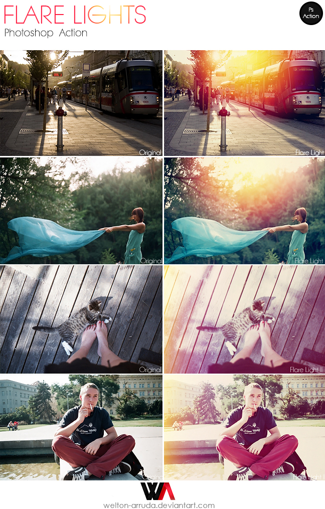 Flare Lights Photoshop Actions by Welton-Arruda on DeviantArt