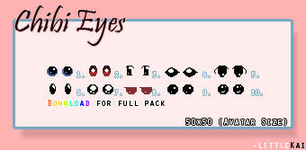 Free Chibi Eyes Collection by LittleKai on DeviantArt