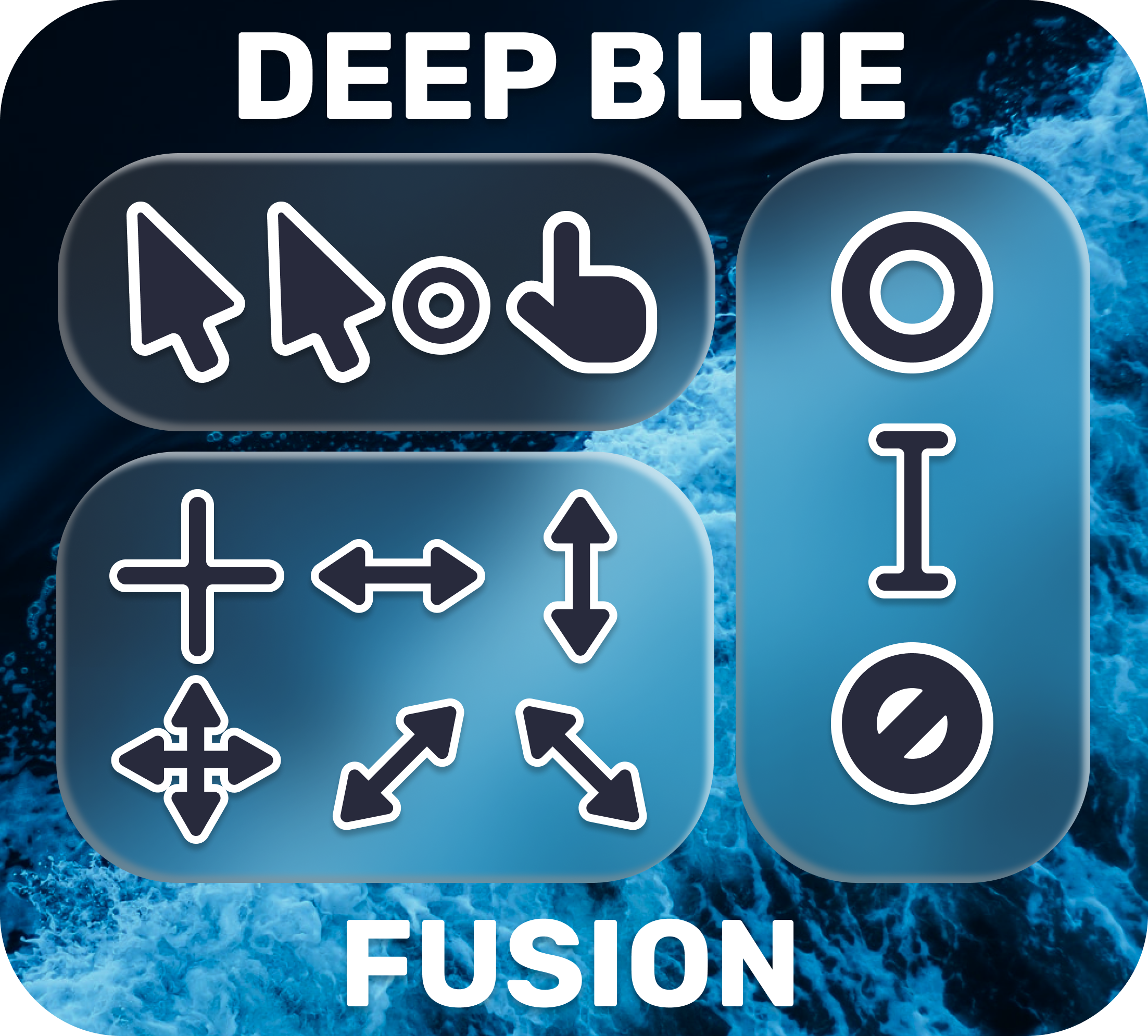 Deep Blue Fusion Cursors by macabreonix on DeviantArt