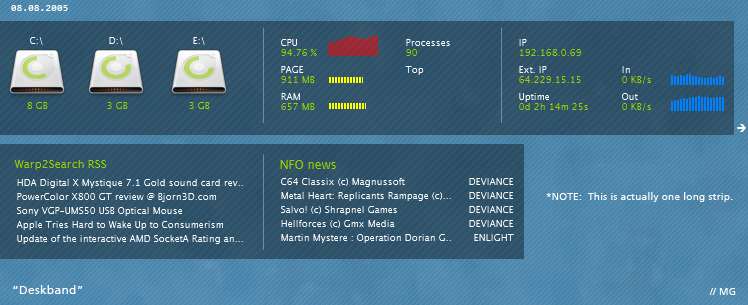 Deskband for Samurize by sticktron on DeviantArt