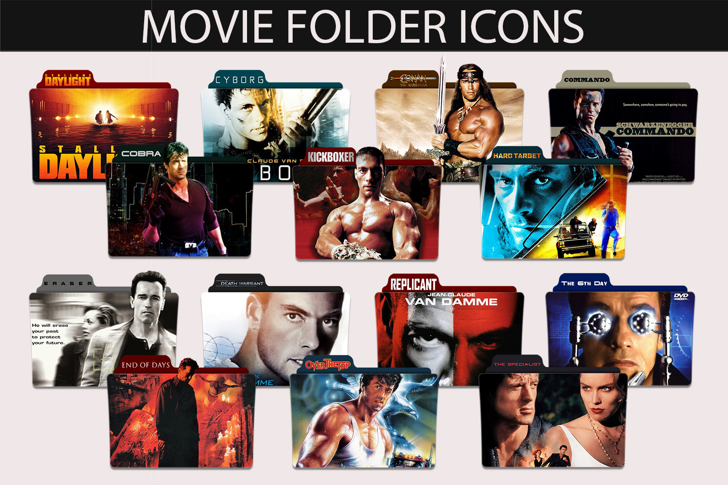 80s 90s Movie Folder Icon Pack by sonerbyzt on DeviantArt