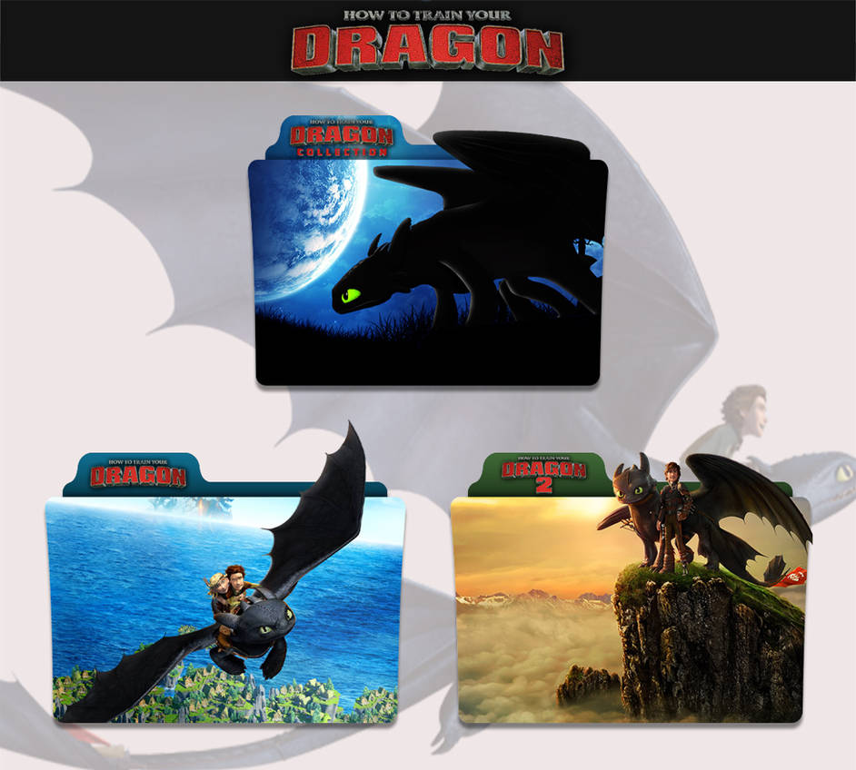 How to Train Your Dragon 2010 - 2014 Folder Icon by sonerbyzt on DeviantArt