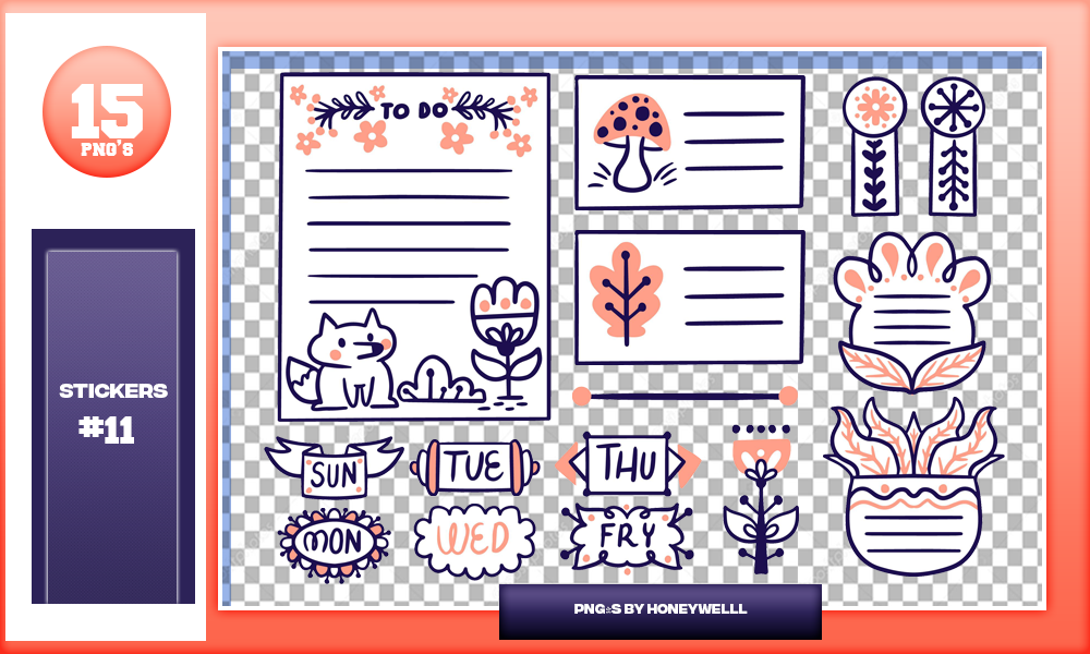 Pack PNG - Stickers #11 by Honeywelll on DeviantArt