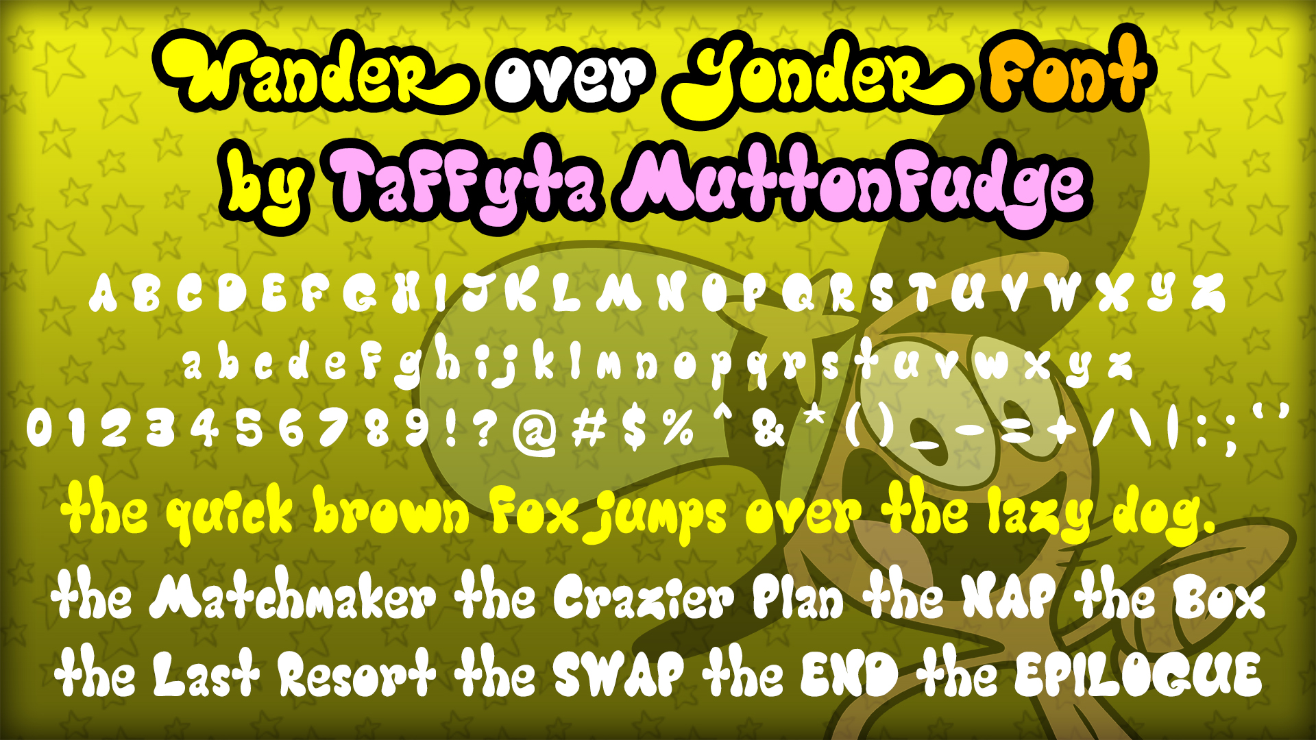 Wander Over Yonder Font by EdaTheOwlLady on DeviantArt