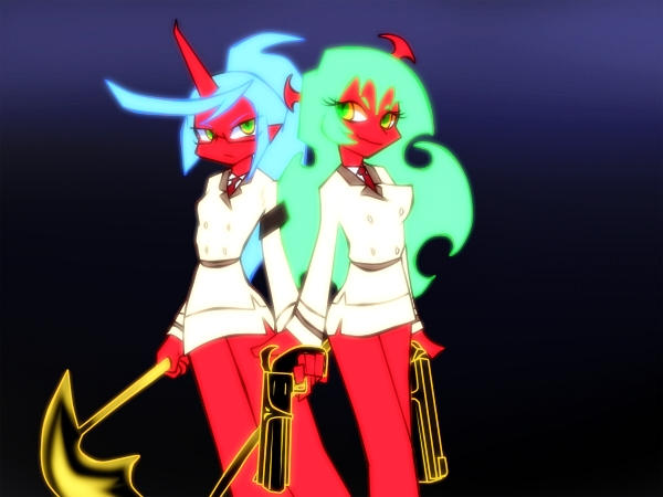 Daemon sisters by nabesiki on DeviantArt
